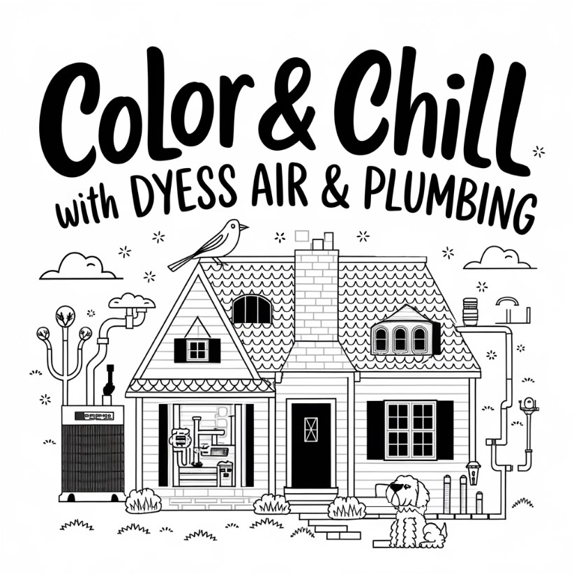 Monthly HVAC & Plumbing-Themed Coloring Pages | Dyess Air & Plumbing